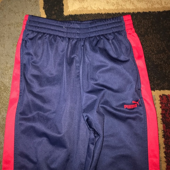 Puma | Bottoms | Puma Track Pants Blue Red Xl 82 | Poshmark